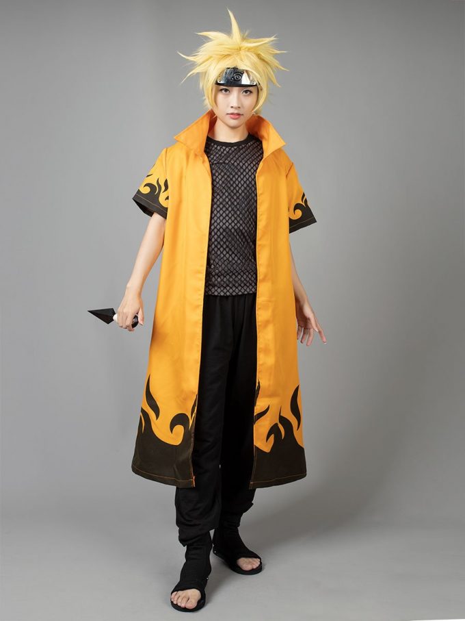Naruto 6th Hokage Namikaze Minato Cloak Cosplay Costumes Cape cp05060 ...