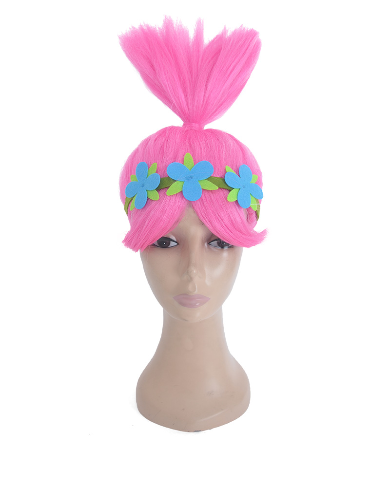 Trolls Princess Poppy Cosplay Wig with a Ponytail - Cosplay Shop