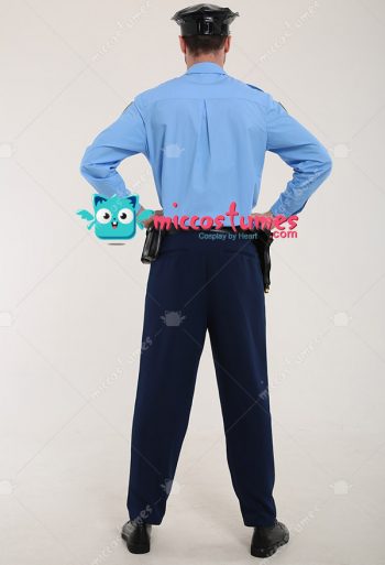 Adult Police Officer Costume Dark Blue Uniform for Men with Hat ...
