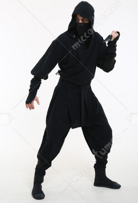 Japanese Ninja Bushido Cosplay Costume for Adults with Hood and socks ...