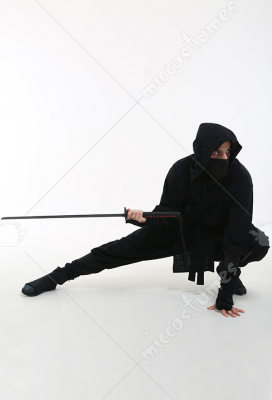 Japanese Ninja Bushido Cosplay Costume for Adults with Hood and socks ...
