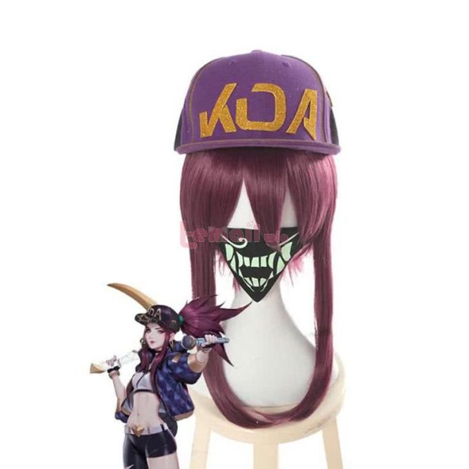 Lol Kda Skin Akali Cosplay Hat And Mask - Cosplay Shop