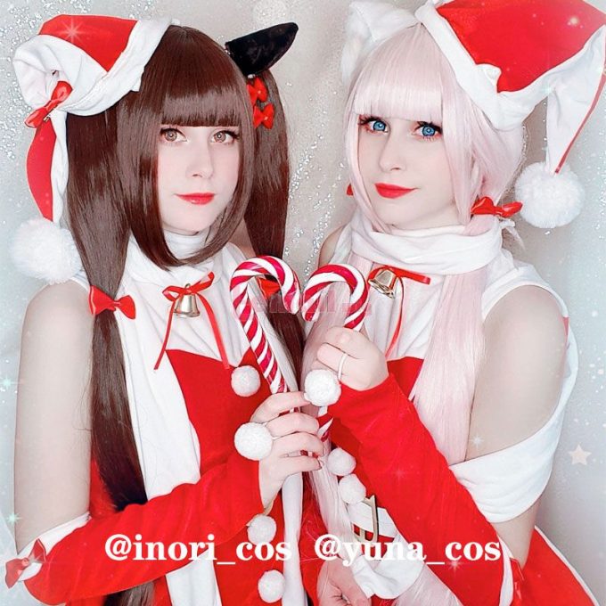 Nekopara Chocola And Vanilla Christmas Suit Fullset Vanilla - Cosplay Shop