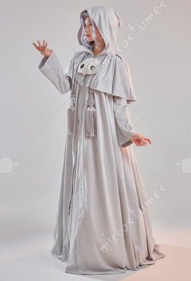 Final Fantasy XIV Acient Venat Hydaelyn Cosplay Costume Grey Robe ...